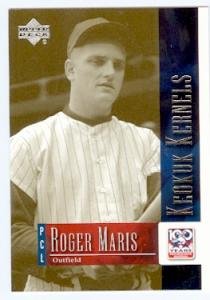 roger maris baseball card 2001 upper deck minor league #22 (new york yankees) keokuk kernels