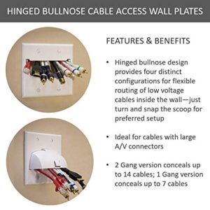 On-Q WP9002BK Cable Access Strap with Wallplate, Double Gang, Black