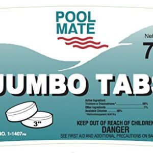 Pool Mate 1-1407 Jumbo Tabs Swimming Pool Chlorine, 7-Pounds