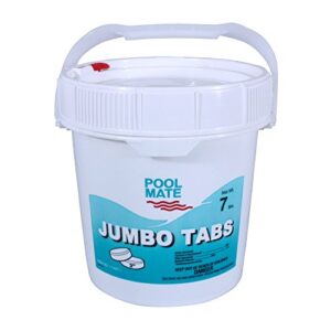 pool mate 1-1407 jumbo tabs swimming pool chlorine, 7-pounds