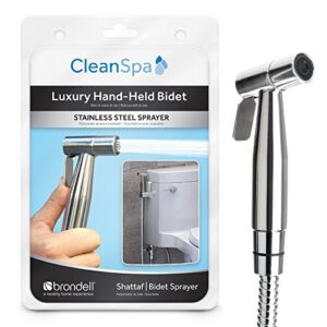 brondell csl-40 cleanspa luxury hand held bidet shattaf sprayer, silver