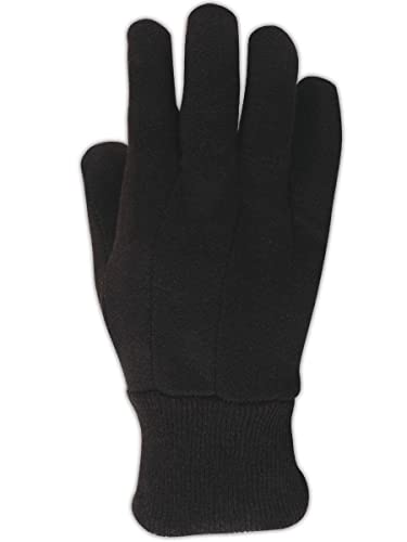 MAGID T92 JerseyMaster Cotton Jersey Glove with Clute Pattern, Work, Men Size, Brown (Case of 12)