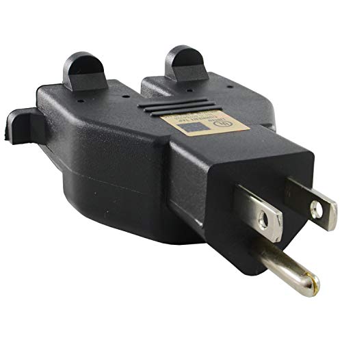 Conntek RL-30104 U.S. 3-Prong Heavy Duty Dual Outlet Adapter, Black