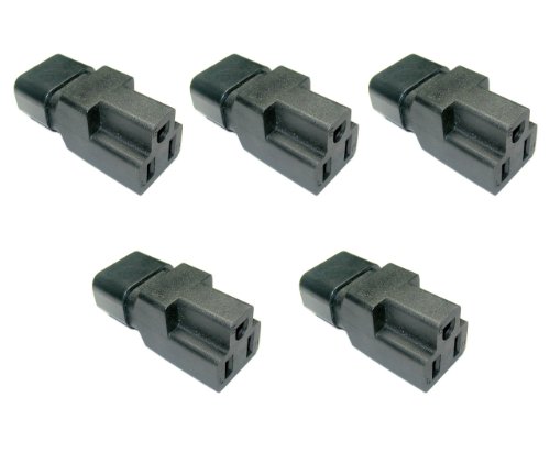 Conntek 5-30130 IEC C14 to NEMA 5-15R Plug Adapter 10Amp, 5 Pack