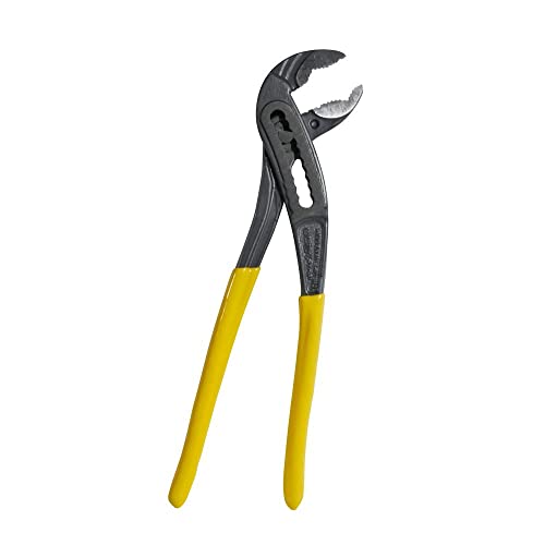 Klein Tools D504-10 Pump Pliers, Unique Curved Jaw, Maximum Torque, Hardened Teeth, Adjustable Wide Jaw, Ideal for Plumbing, Nail Holding