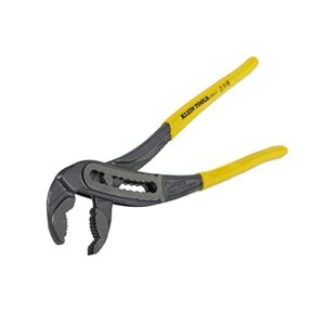 Klein Tools D504-10 Pump Pliers, Unique Curved Jaw, Maximum Torque, Hardened Teeth, Adjustable Wide Jaw, Ideal for Plumbing, Nail Holding