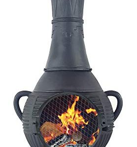 The Blue Rooster Pine Aluminum Chiminea in Charcoal