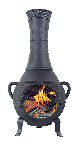 The Blue Rooster Pine Aluminum Chiminea in Charcoal