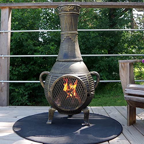 The Blue Rooster Pine Aluminum Chiminea in Charcoal