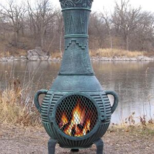 The Blue Rooster Pine Aluminum Chiminea in Charcoal