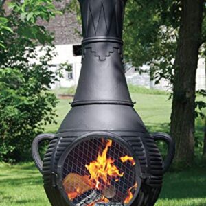 The Blue Rooster Pine Aluminum Chiminea in Charcoal