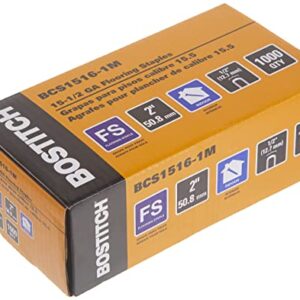 BOSTITCH Flooring Staples, Hardwood, 15-1/2 GA, 2-Inch, 1000-Piece (BCS1516-1M)