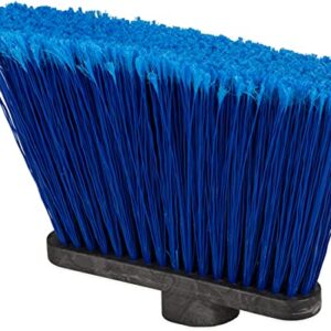 SPARTA FoodService Products 3688314 Commercial Flagged Synthetic Warehouse Broom with Metal Threaded Handle, 56" Overall Length, Blue