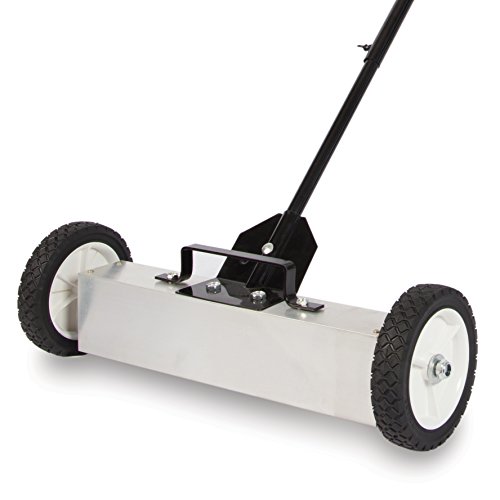 Master Magnetics Magnetic Floor Sweeper with Release - 18” Sweeping Width, Adjustable Sweeping Height, Adjustable Handle, 07543