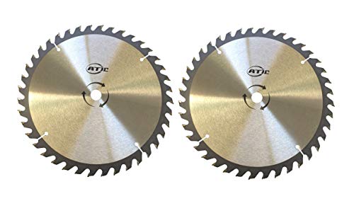 9" 40 Tooth Carbide Tip General Purpose Wood Cutting Circular Saw Blade with 5/8" Arbor (2 Pack)