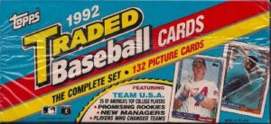 1992 topps baseball traded set factory sealed complete 132 cards