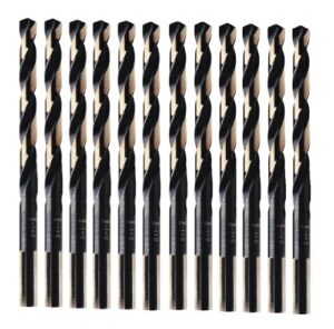 irwin tools 3019009b 9/64-inch black and gold hss 135-degree jobber length, pack of 12