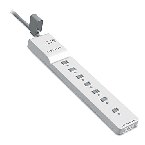 Belkin Home Series Surgemaster Surge Protector 7 Outlets 12 Ft Cord 2160 Joules Blkbe10720012