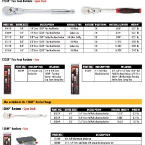 GEARWRENCH 1/2" Drive 120XP Flex Head Ratchet - 81306P