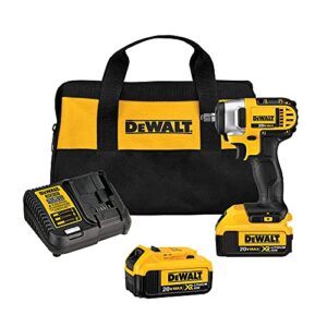 dewalt 20v max* cordless impact wrench kit with hog ring, 3/8-inch (dcf883m2)