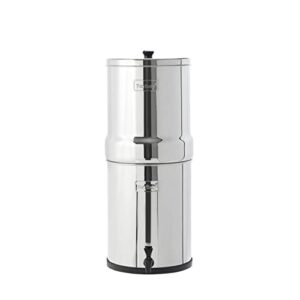 royal berkey gravity-fed stainless steel countertop water filter system 3.25 gallon with 2 authentic black berkey elements bb9-2 filters