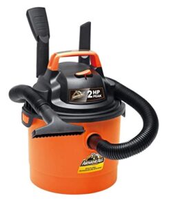 armor all - 2.5 gallon 2 hp 1-1/4" hose, portable wall mountable wet/dry utility vac (vom205p0901)