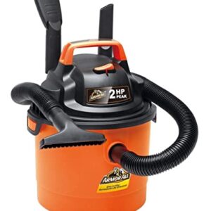 Armor All - 2.5 Gallon 2 HP 1-1/4" Hose, Portable Wall Mountable Wet/Dry Utility Vac (VOM205P0901)