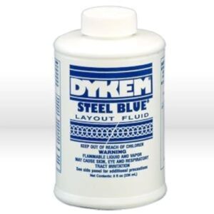 dykem 04005 blue layout fluid - 8 oz brush-in-cap bottle - 80400 [price is per each]