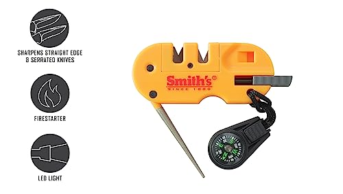 Smith's - S-50364 50364 Pocket Pal X2 Sharpener & Outdoors Tool Yellow