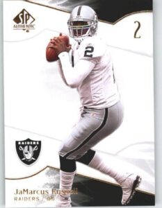 2009 upper deck sp authentic football card #47 jamarcus russell - raiders - nfl trading card