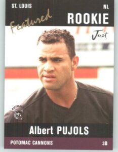 2004 just minors featured preview pujols black #ap4 albert pujols - st. louis cardinals (potomac cannons / rookie - prospect) (baseball cards)