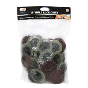 iit 82035 tool 2" 36 grit roll lock sanding discs (50 pc)