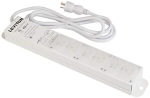 leviton 5306m-1n7 medical grade power strip, 15-amp, 125-volt, 6-outlets, 7-feet cord length