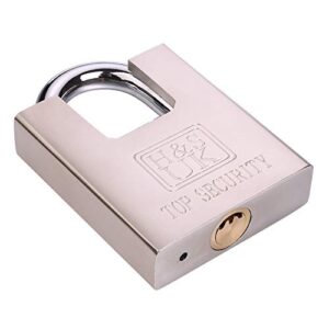 H&S High Security Padlock with Key - 60mm Pad Lock & 5 Keys - Heavy Duty Storage Unit Locker for Indoor & Outdoor