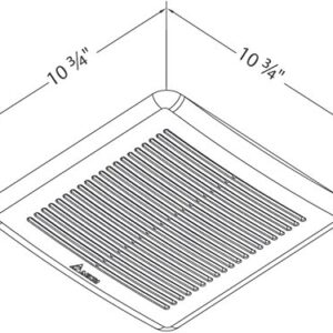 Delta Electronics (Americas) Ltd. GBR80 Delta BreezGreenBuilder GBR Series Exhaust Fan, 80 CFM, Silver