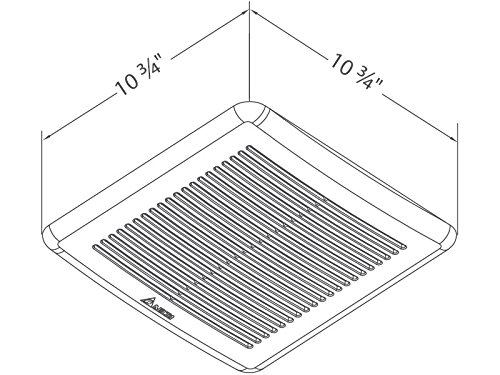 Delta Electronics (Americas) Ltd. GBR80 Delta BreezGreenBuilder GBR Series Exhaust Fan, 80 CFM, Silver