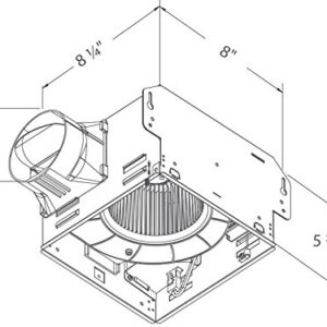 Delta Electronics (Americas) Ltd. GBR80 Delta BreezGreenBuilder GBR Series Exhaust Fan, 80 CFM, Silver