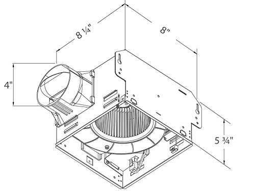 Delta Electronics (Americas) Ltd. GBR80 Delta BreezGreenBuilder GBR Series Exhaust Fan, 80 CFM, Silver