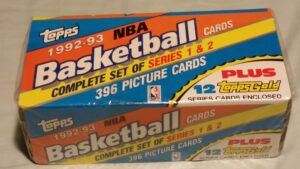 topps 1992-93 nba basketball cards complete set of series 1 & 2, plus 12 topps gold series cards