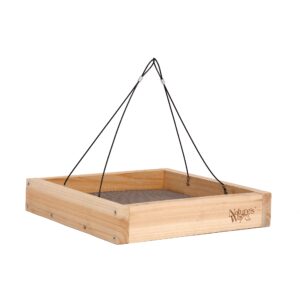 nature's way bird products cwf3 cedar platform tray bird feeder 12" x 12"