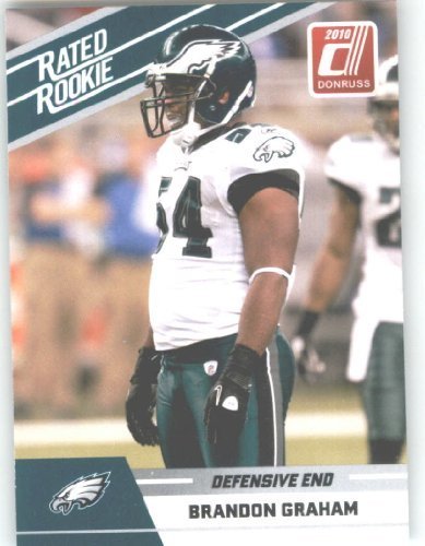 2010 Donruss Rated Rookies Football Card #10 Brandon Graham - Philadelphia Eagles (RC - Rookie Card) NFL Trading Card