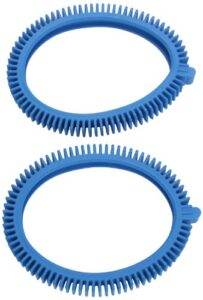 poolvergnuegen 896584000-143 2-pack blue front tire kit with super hump replacement for select pool cleaners - concrete pool