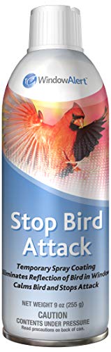 WINDOWALERT Stop Bird Attack (9oz) - Temporary Spray Coating Eliminates Reflection of Bird in Window - Made in The USA