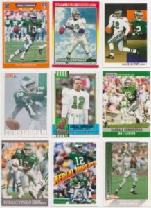 randall cunningham / 25 different football cards featuring randall cunningham