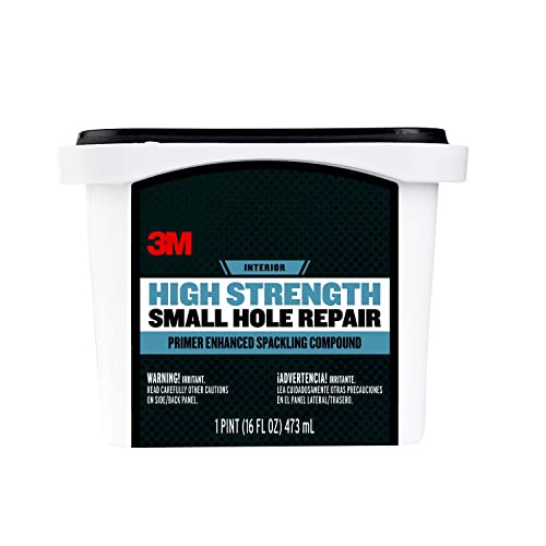 3M High Strength Small Hole Repair, Primer Enhanced Spackling Compound, 16 oz.,Gray