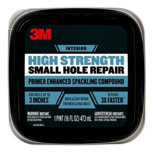 3M High Strength Small Hole Repair, Primer Enhanced Spackling Compound, 16 oz.,Gray