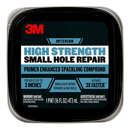 3M High Strength Small Hole Repair, Primer Enhanced Spackling Compound, 16 oz.,Gray