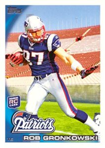 2010 topps nfl football card #148 rob gronkowski rc - new england patriots (rookie card) nfl trading card