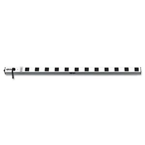 tripp lite ps3612 vertical power strip, 12 outlets, 1 1/2 x 36 x 1 1/2, 15 ft cord, silver