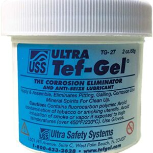 Original ULTRA Tef-Gel 2 OZ Tub - Stops Salt Water corrosion on all metals, works in fresh water too. Waterproof: Replaces petroleum greases that wash away. Replaces Silicone to lubricate